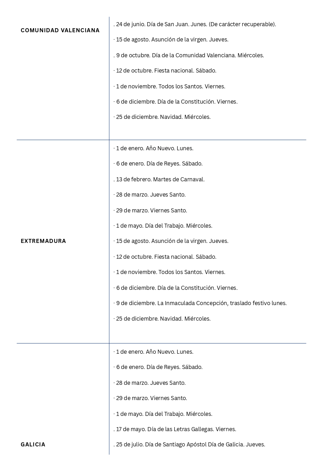 Calendario laboral 2024 - ACEEC